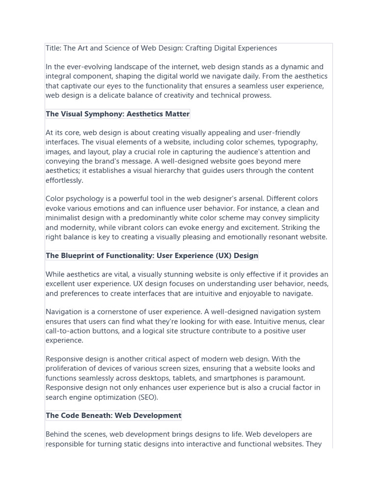 Web Designing | PDF | Web Design | World Wide Web