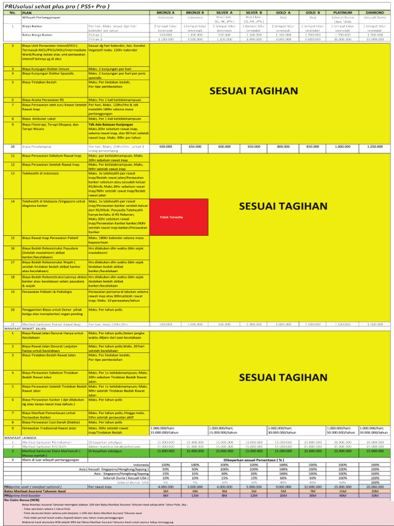Tabel PSS Plus Pro | PDF