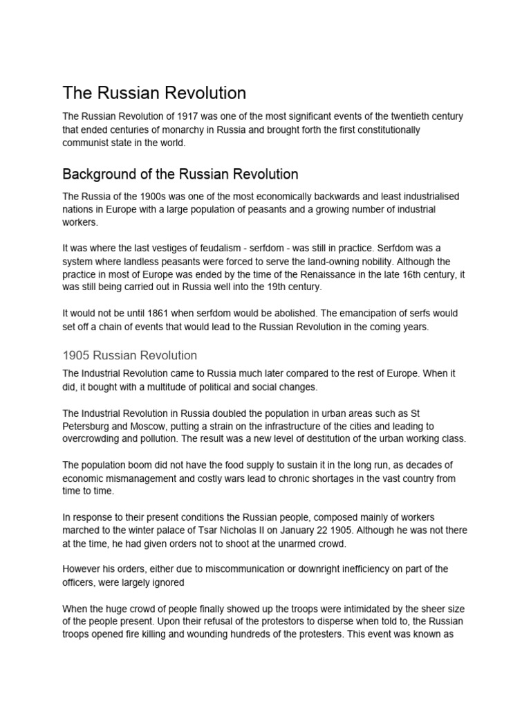 Russian Revolution | PDF | Russian Empire | Russian Revolution