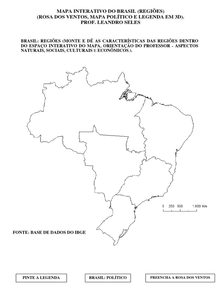 Mapa Interativo Do Brasil - Regiões | PDF