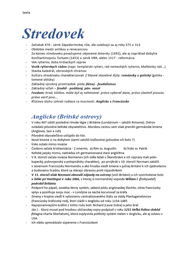 Stredovek | PDF