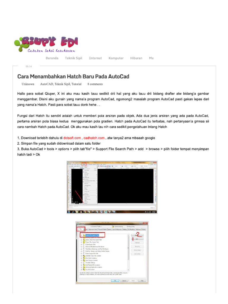 Cara Menambahkan Hatch Di AutoCAD | PDF