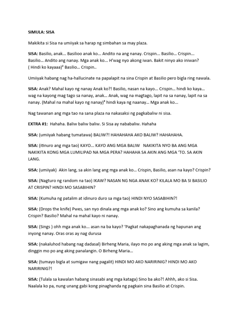 Noli-me-Tangere - ROLE PLAY SCRIPT | PDF