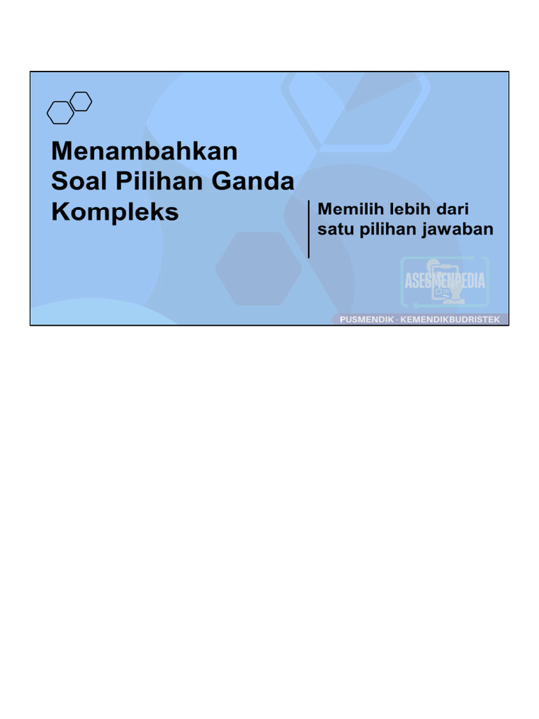 Membuat Soal PGK Mcma | PDF
