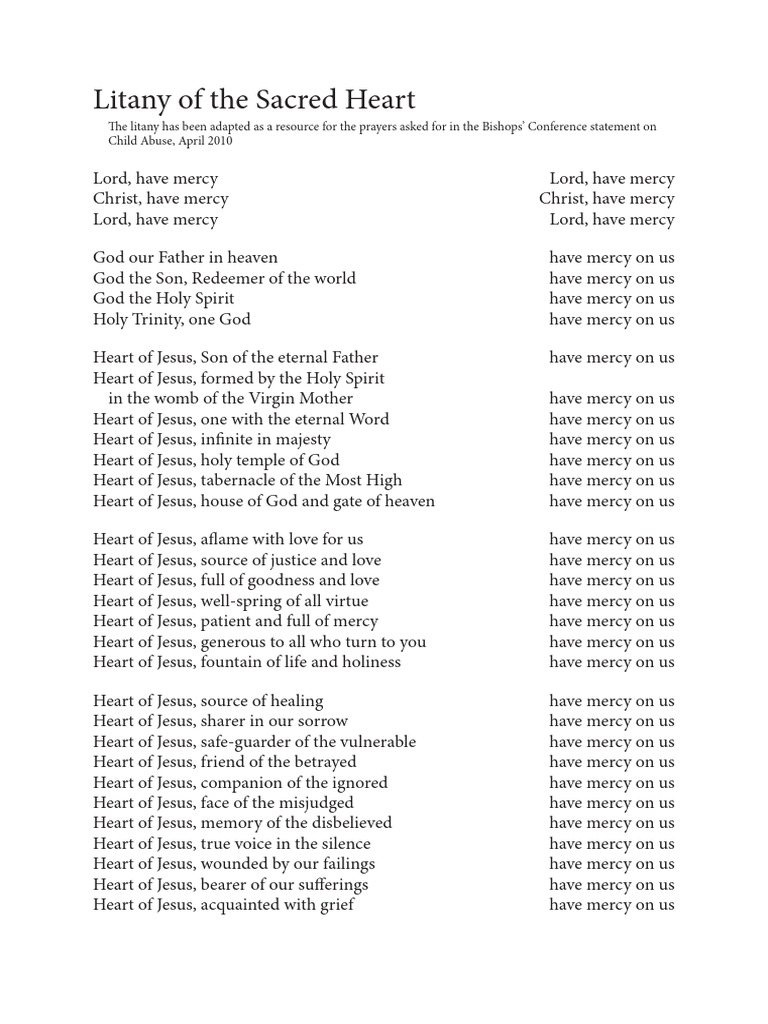 Litany Prayer | PDF | Christian Worship And Liturgy | Theology