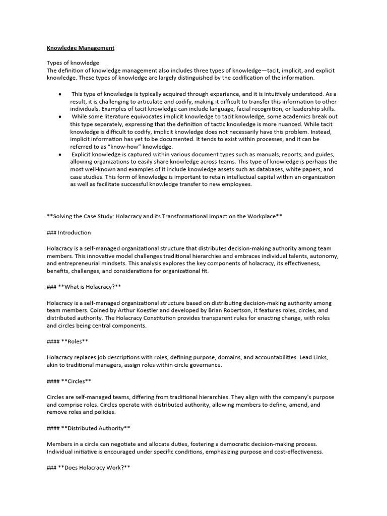 Osd Notes | PDF | Organizational Structure | Tacit Knowledge