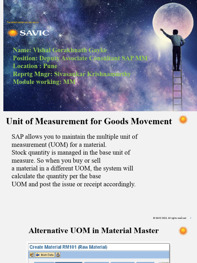 Unit of Measurement For Goods Movement | PDF | Business Economics ...