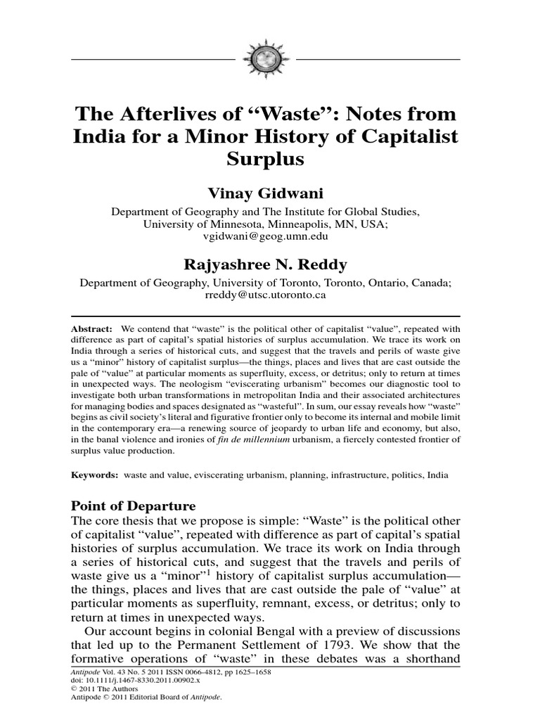 The Afterlives of Waste - Notes From India For A Minor History of ...