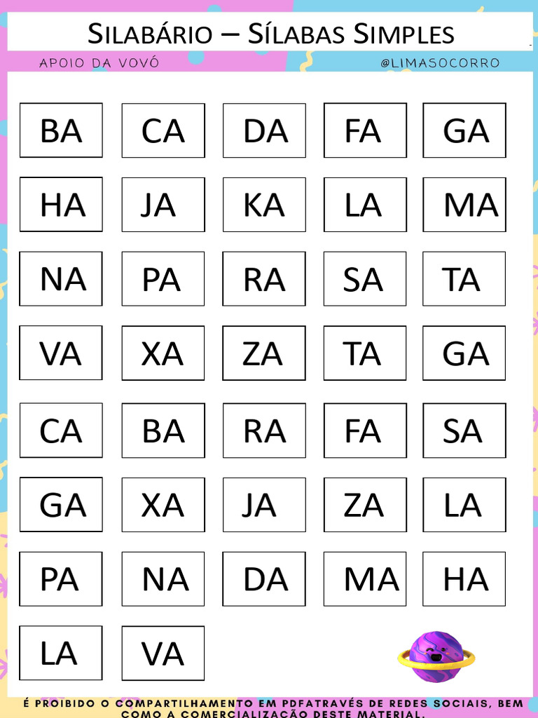 Silabário-para-leitura-ortográfica | PDF