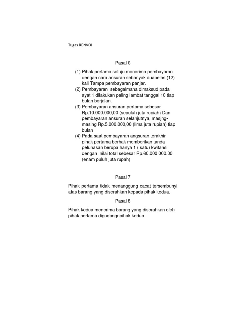 Contoh Renvoi | PDF
