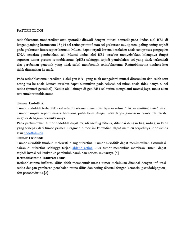 Pathway Retinoblastoma | PDF