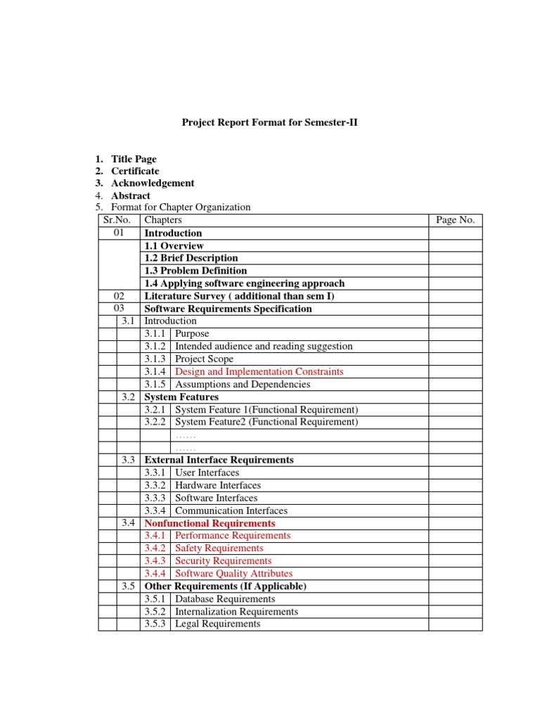 Project Report Format For SemesterII | PDF | Interface (Computing ...