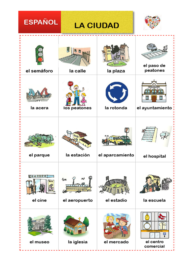 Flashcard La Ciudad | PDF