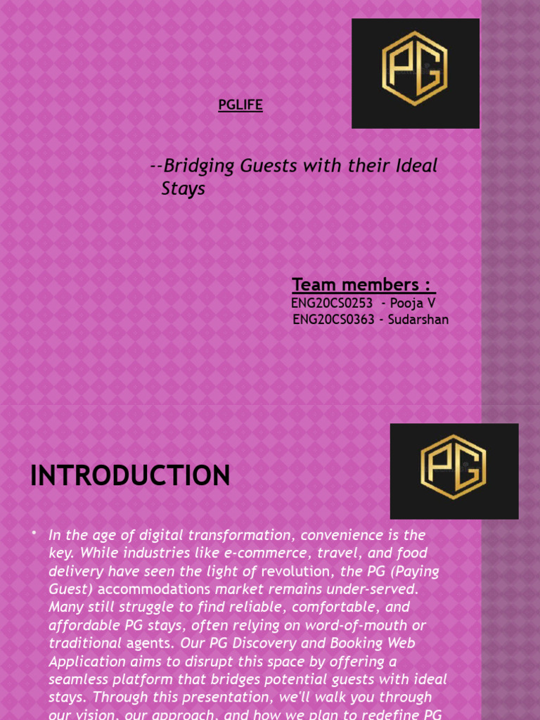 PG Booking Presentation | PDF