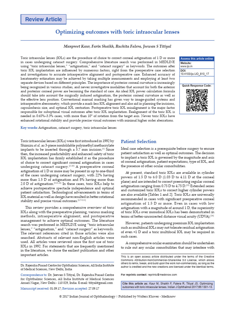 Ijo 65 1301 | PDF | Ophthalmology | Human Eye