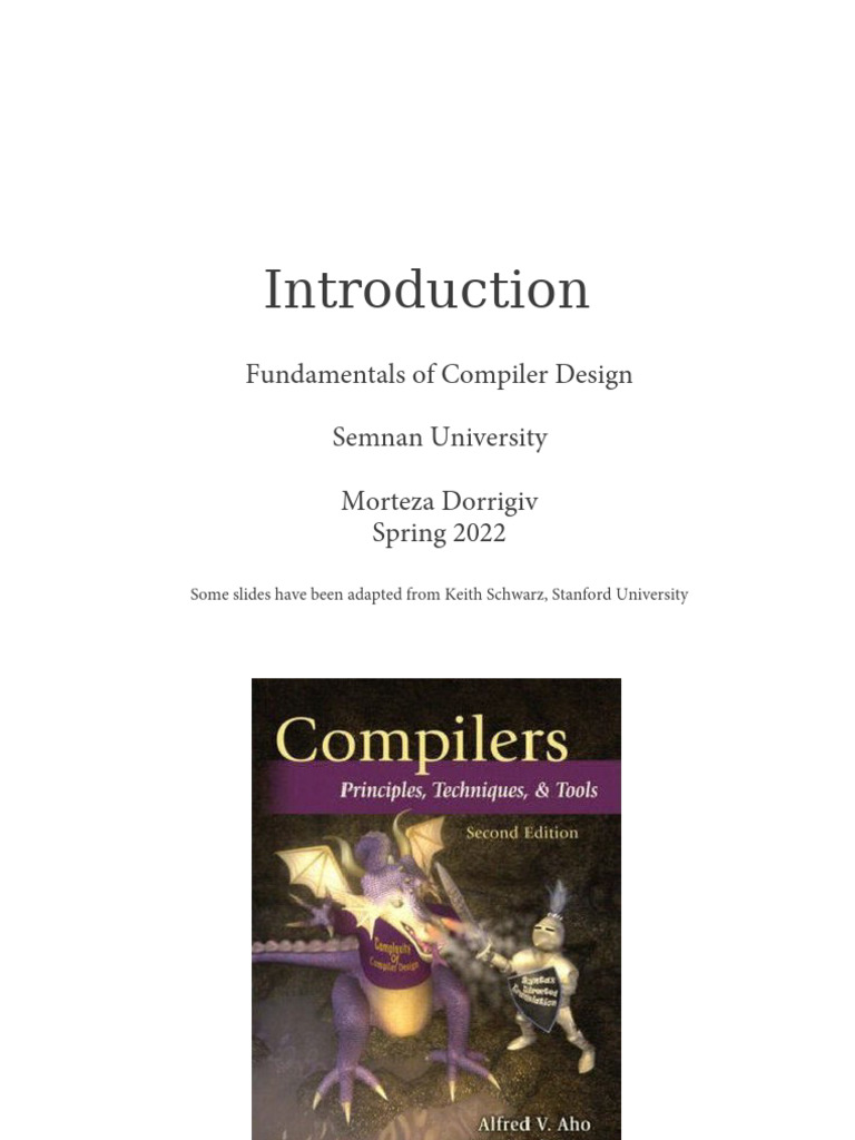 Compiler Introduction | PDF | Compiler | Computer Programming Compiler Introduction | PDF | Compiler | Computer Programming