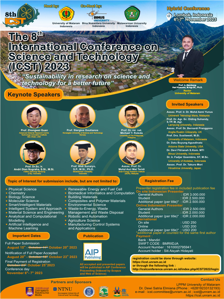 Flyer ICST 2023 Extended | PDF | Physical Sciences