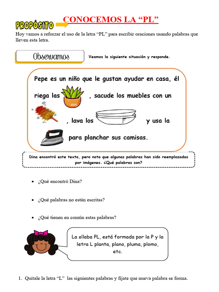 Trabadas Letra PL | PDF | Artes del Lenguaje y Comunicación