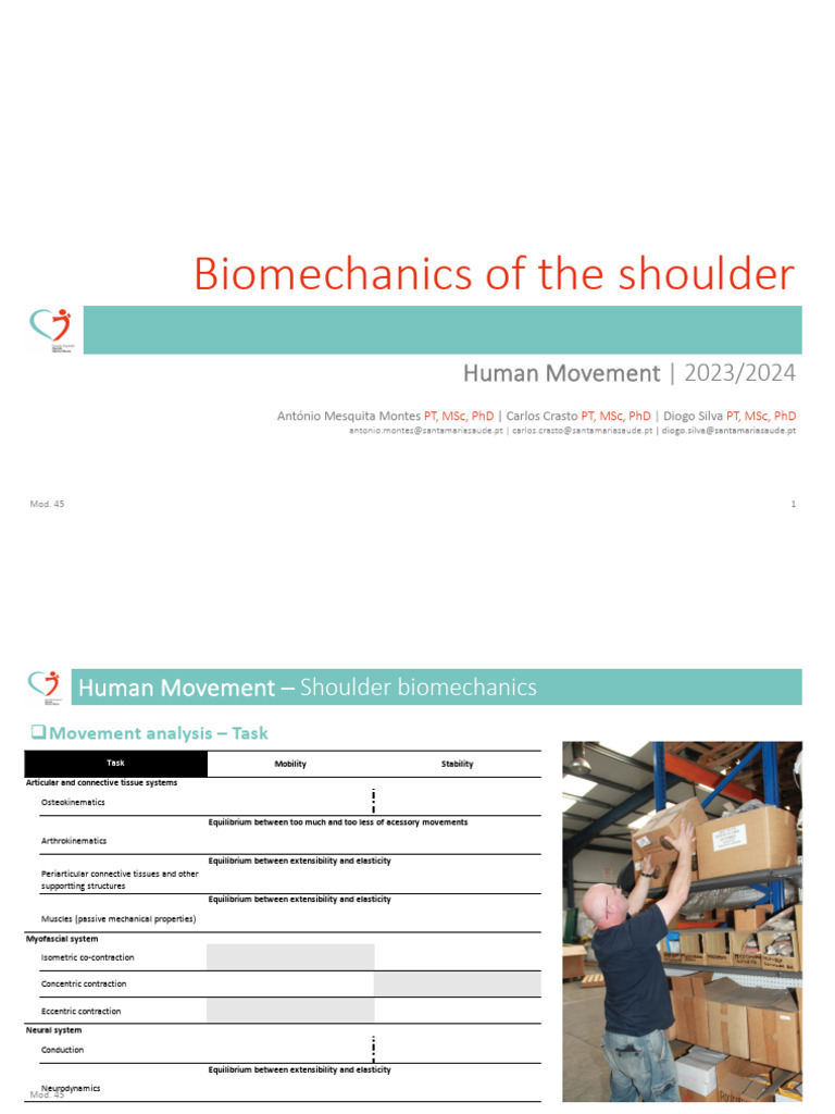 2 Biomechanics of The Shoulder | PDF | Anatomical Terms Of Motion ...
