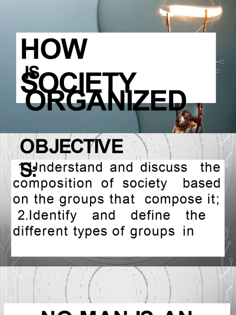 How Is Society Organized Ucsp | PDF | Institution | Psychology