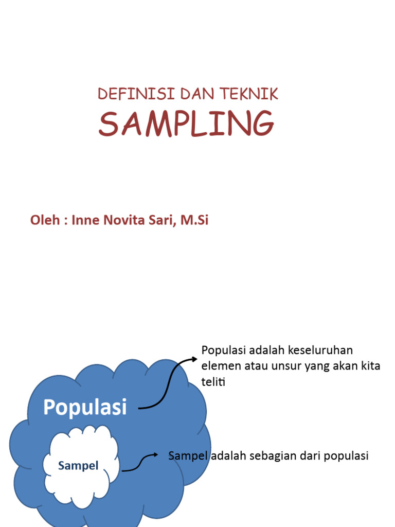 Teknik Sampling | PDF | Karier & Perkembangan | Sains & Matematika