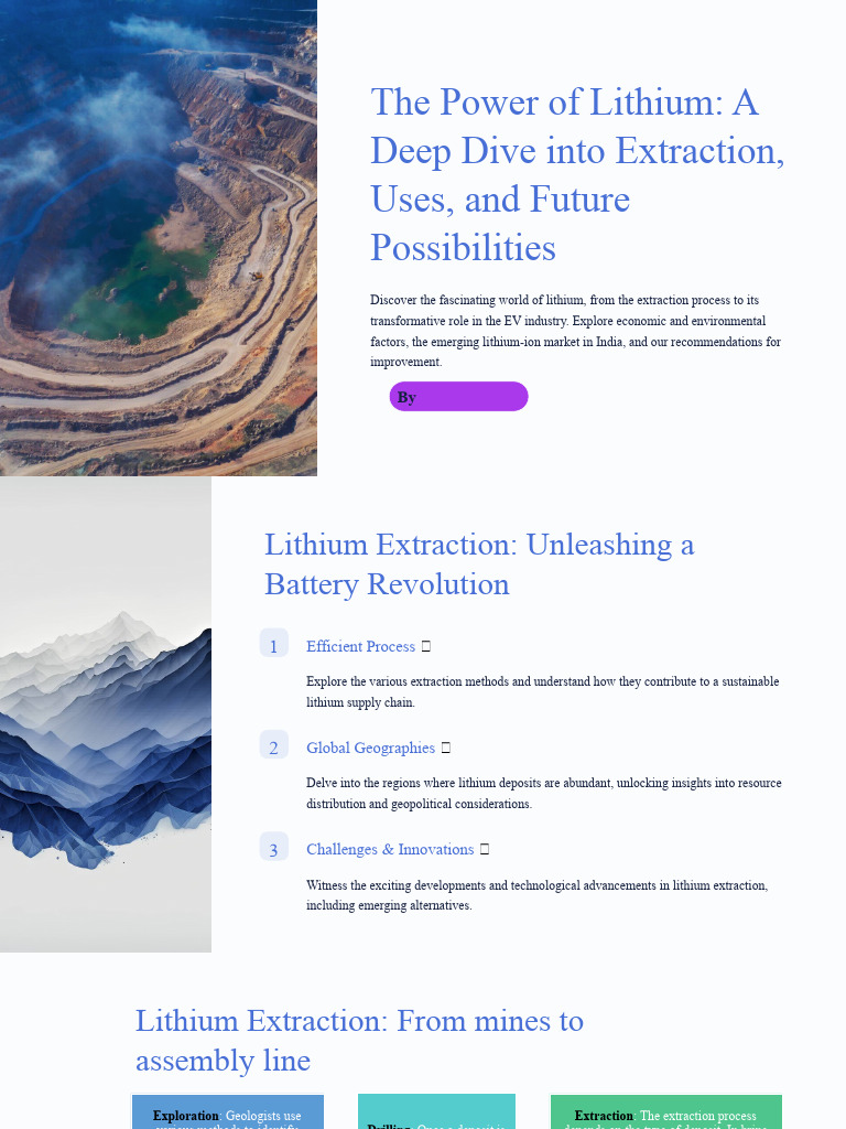 Lithium Extraction: Future & Innovations | PDF