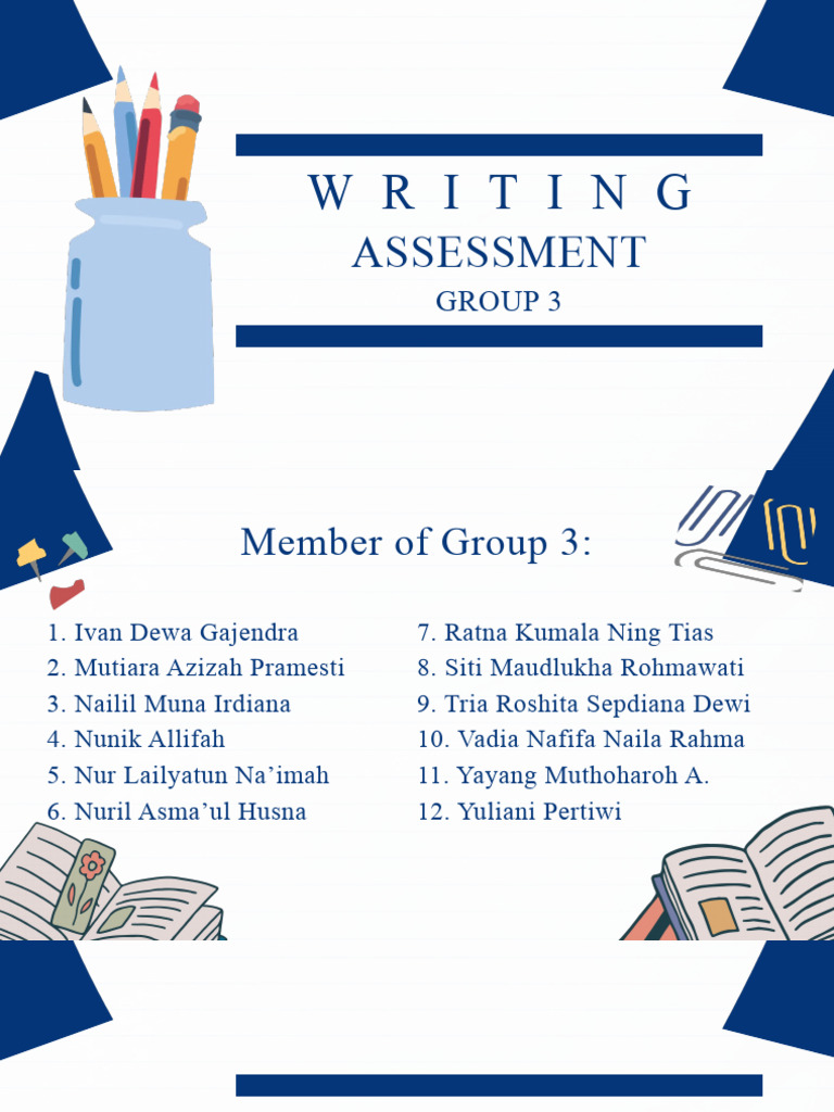 Group 3 Ela - Writing Assessment | PDF | Educational Assessment | Rubric (Academic)