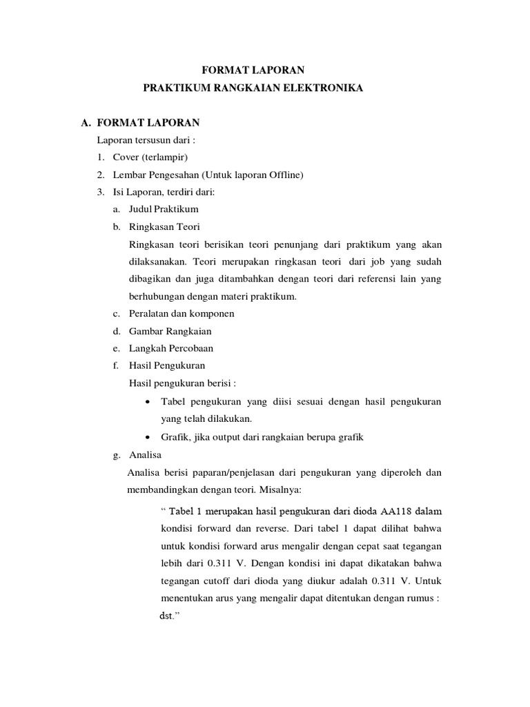 00 - Format Laporan Prak Elka | PDF