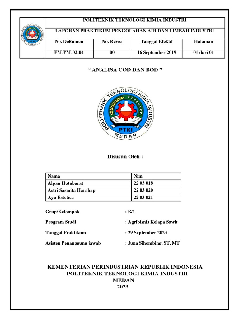 COD - Dan - BOD - KEL - 1 Revisi | PDF | Bisnis | Sains & Matematika