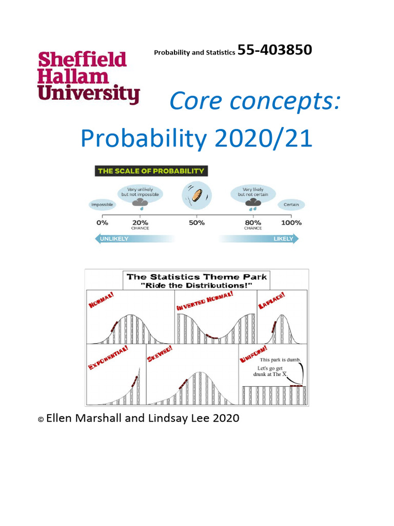 Core Concepts - Probability Booklet 2020-21 | PDF | Probability Distribution | Statistics