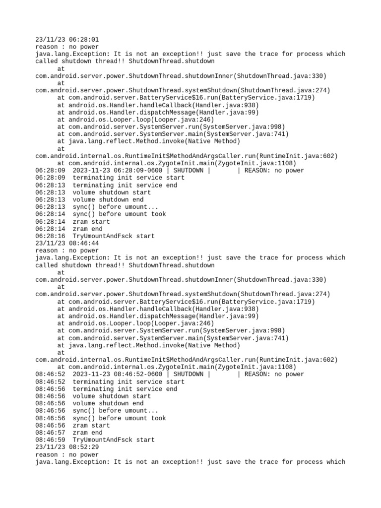 Power Off Reset Reason Backup | PDF | Java (Programming Language) | Oracle Corporation