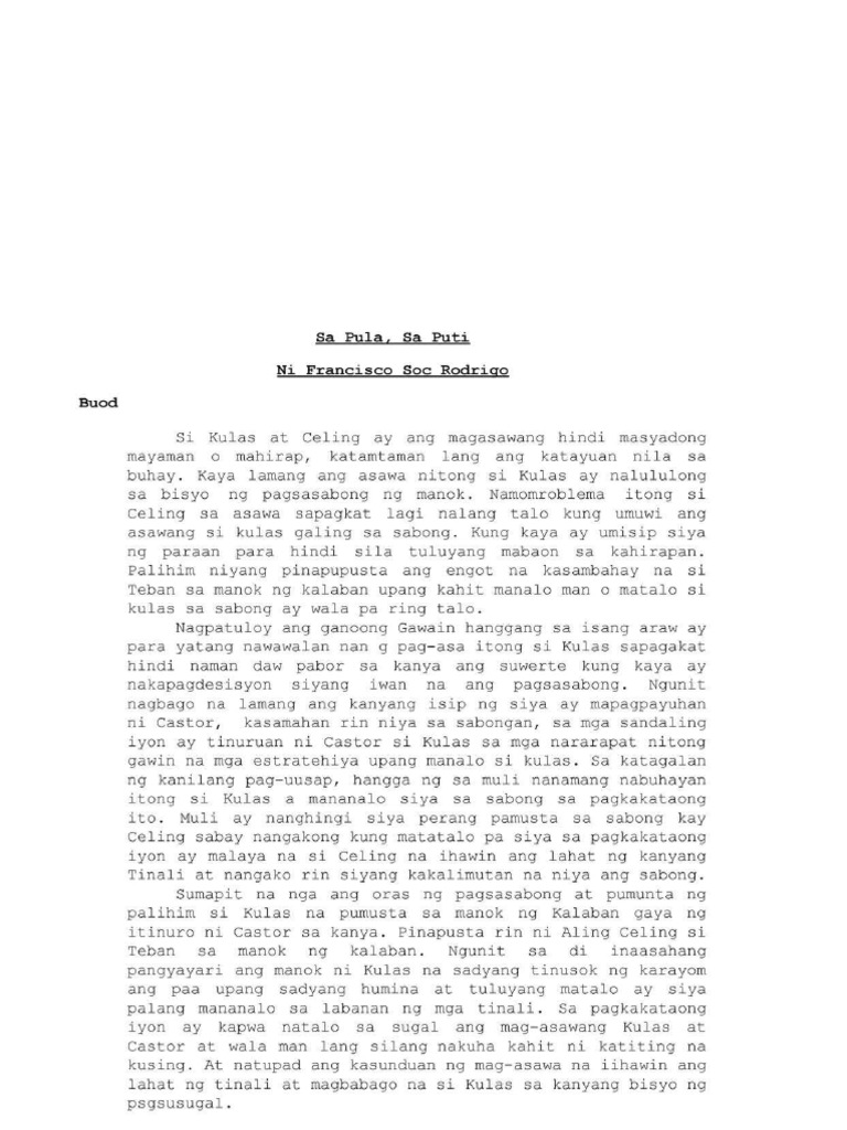 Sa Pula Sa Puti | PDF