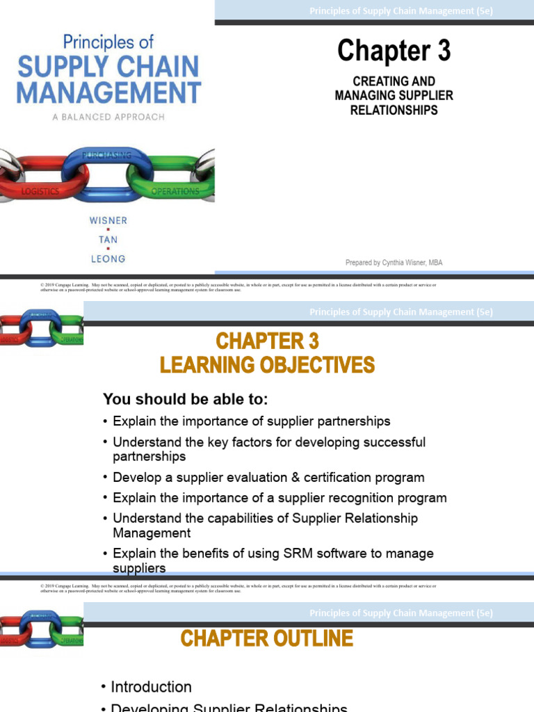 5th Ed Chapter 03 | PDF | Supply Chain | Supply Chain Management