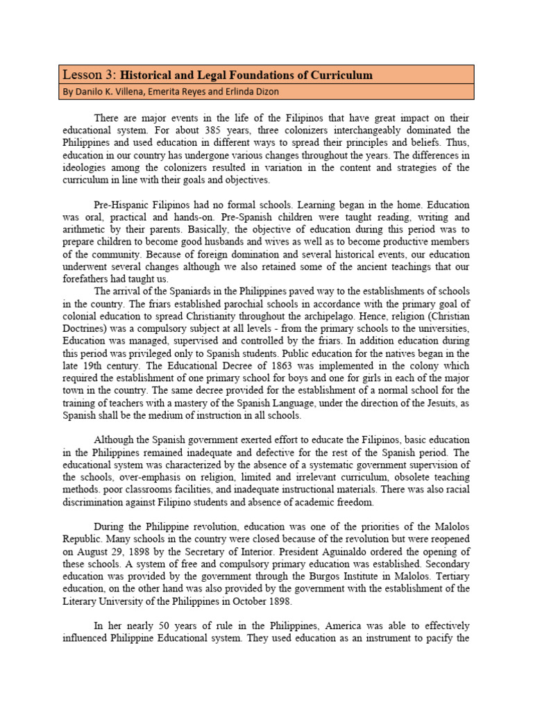 Historical and Sociological Foundations | PDF | Family | Curriculum