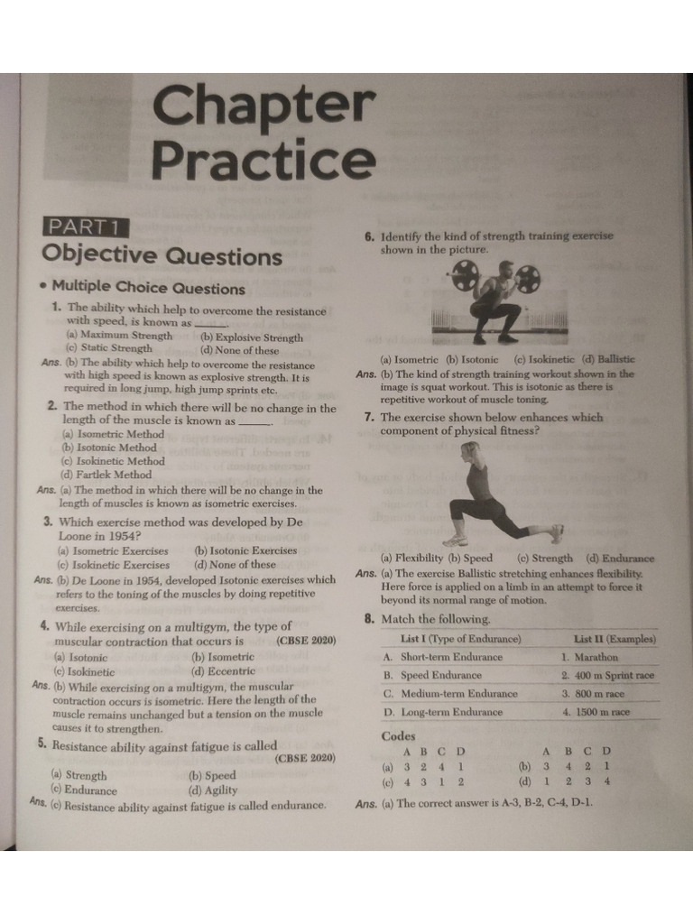 Chapter Practice - Training in Sport | PDF