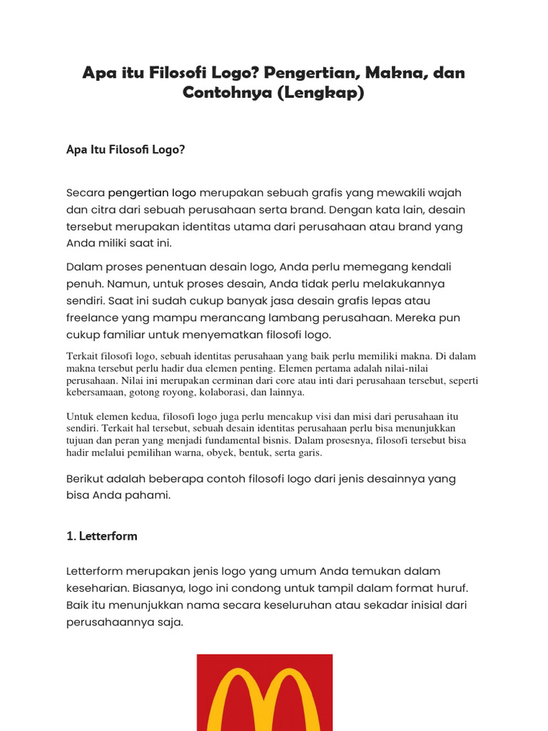 Filosofi dan Contoh Desain Logo | PDF
