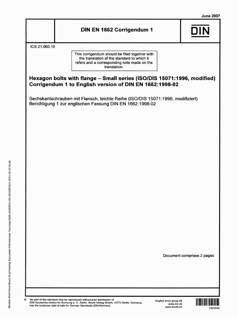 Din en 1662 - 2007 | PDF