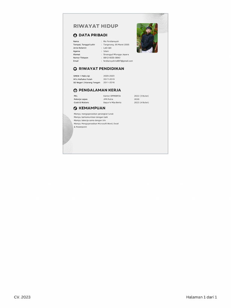 Cv. 2023 | PDF
