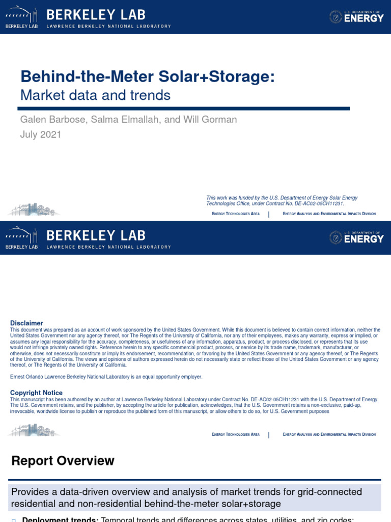 BTM Solarstorage Trends Final | PDF | Photovoltaics | Photovoltaic System
