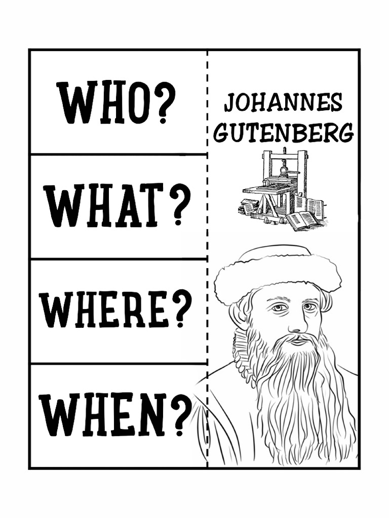Johannes Gutenberg Lapbook | PDF