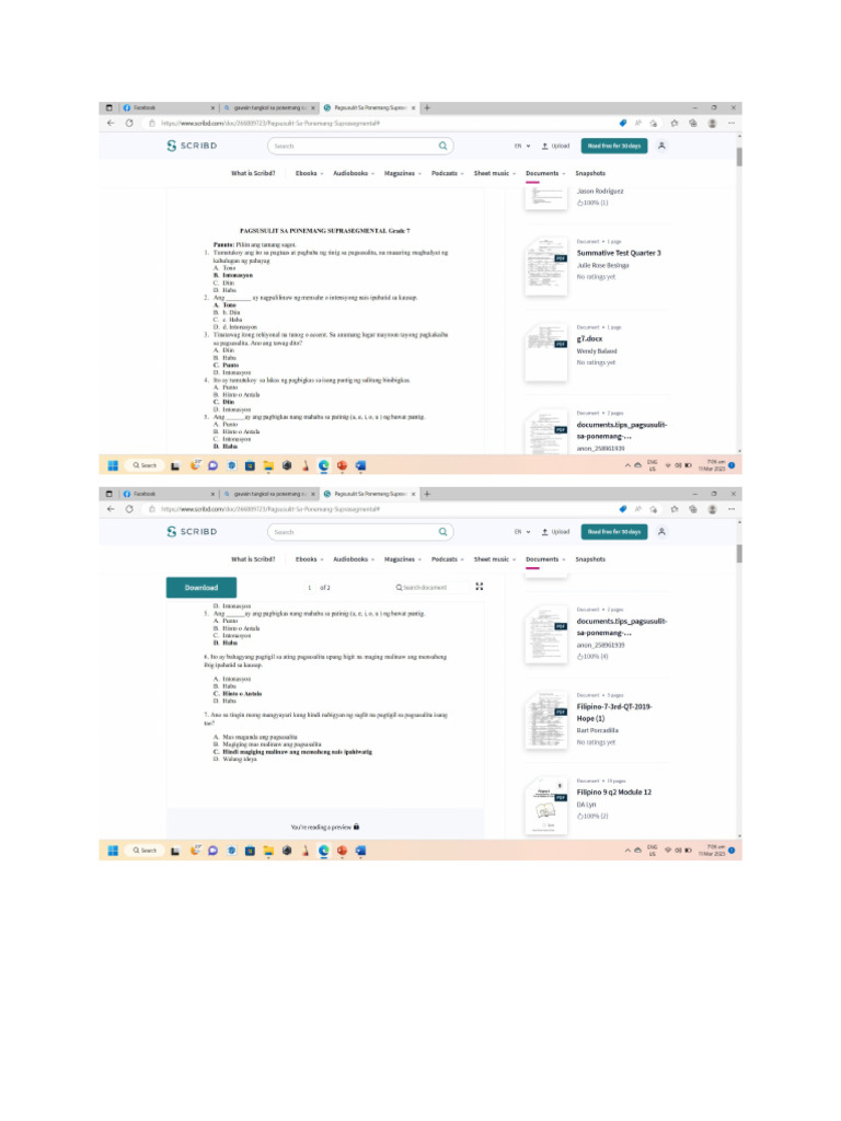 Exam Fil 7 3rd QTR | PDF