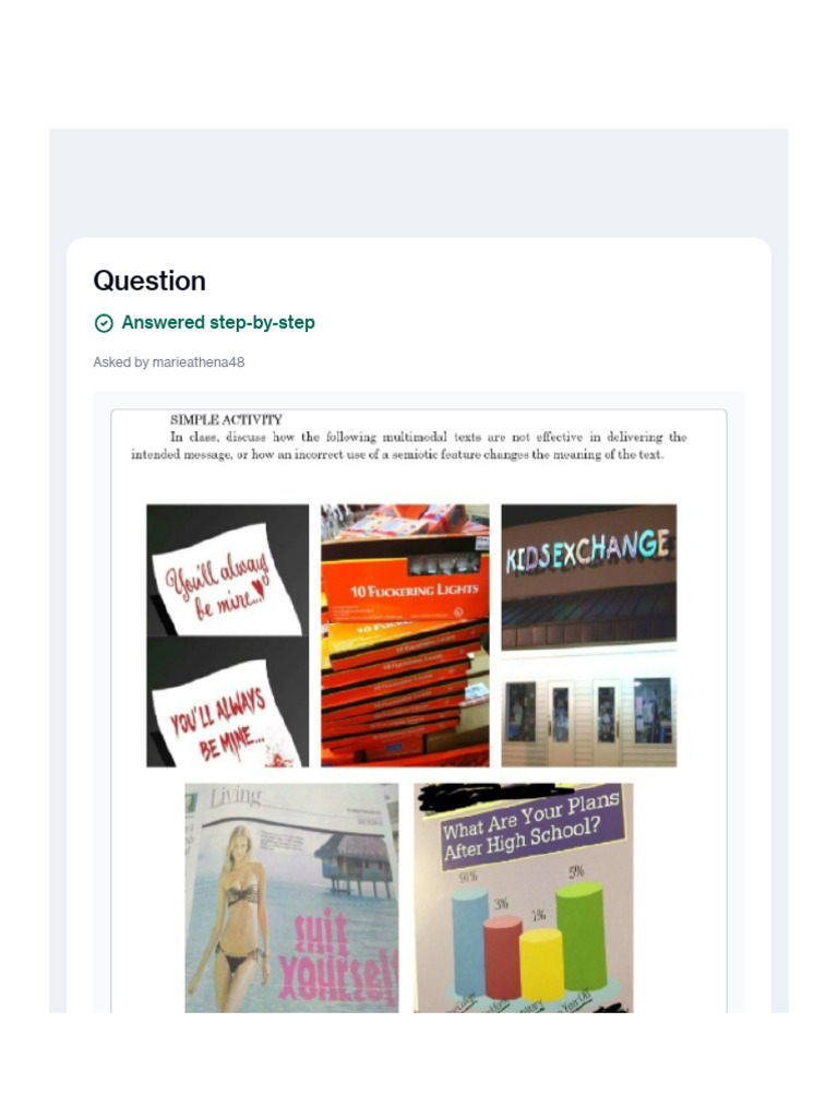 Solved SIMPLE ACTIVITY in Class Discuss How The Following Multimodal ... Solved SIMPLE ACTIVITY in Class Discuss How The Following Multimodal ...
