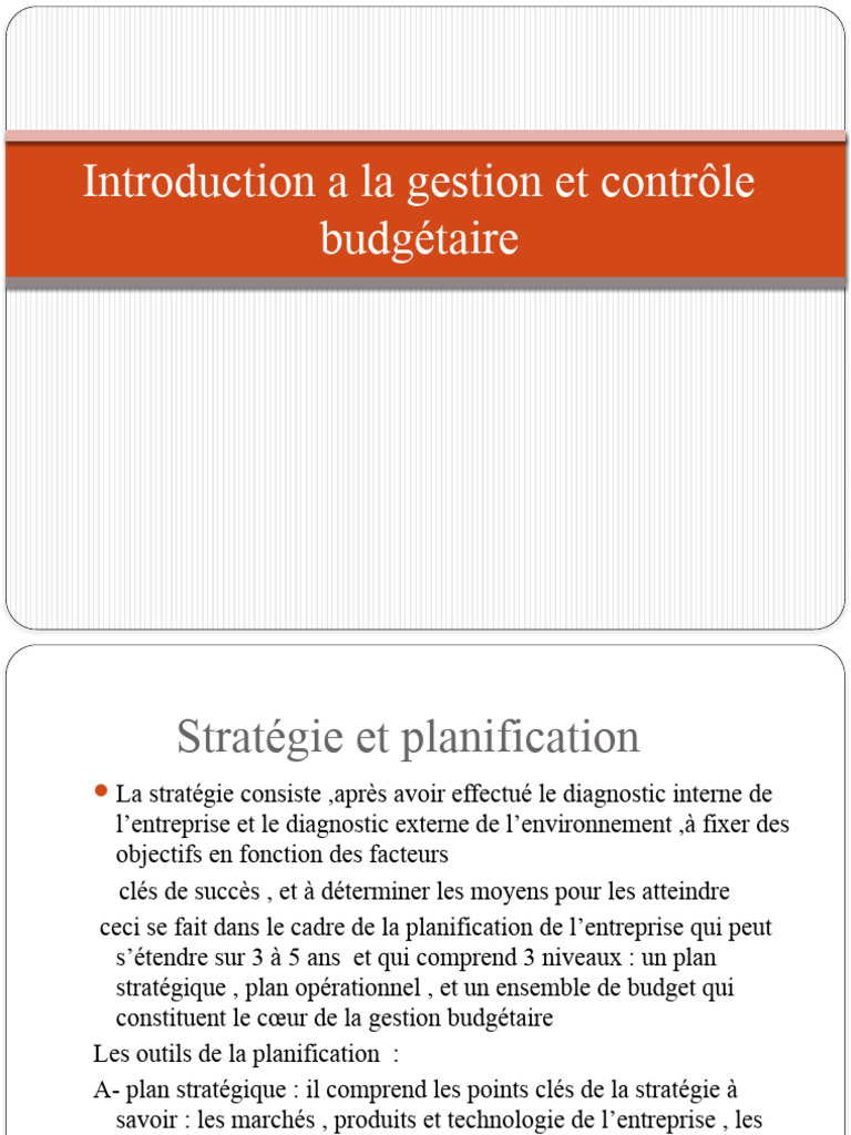 Introduction À La Gestion Budgétaire | PDF | Budget
