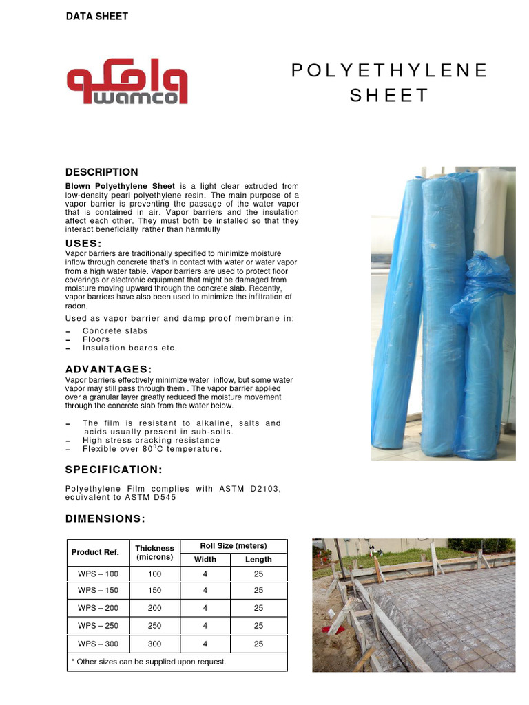 Polyethylene Sheet | PDF | Polyethylene | Concrete