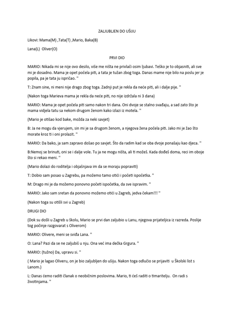 Zaljubljen Do Ušiju | PDF