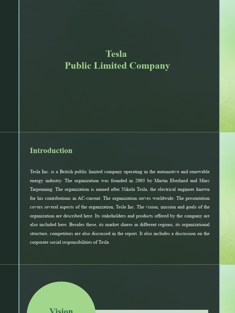 Tesla | PDF | Corporate Social Responsibility | Transport