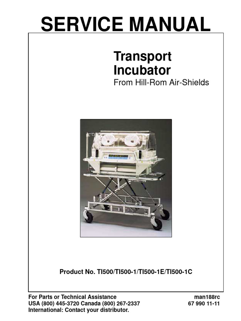 Air-Shields TI500 User Manual | PDF | Typography | Temperature