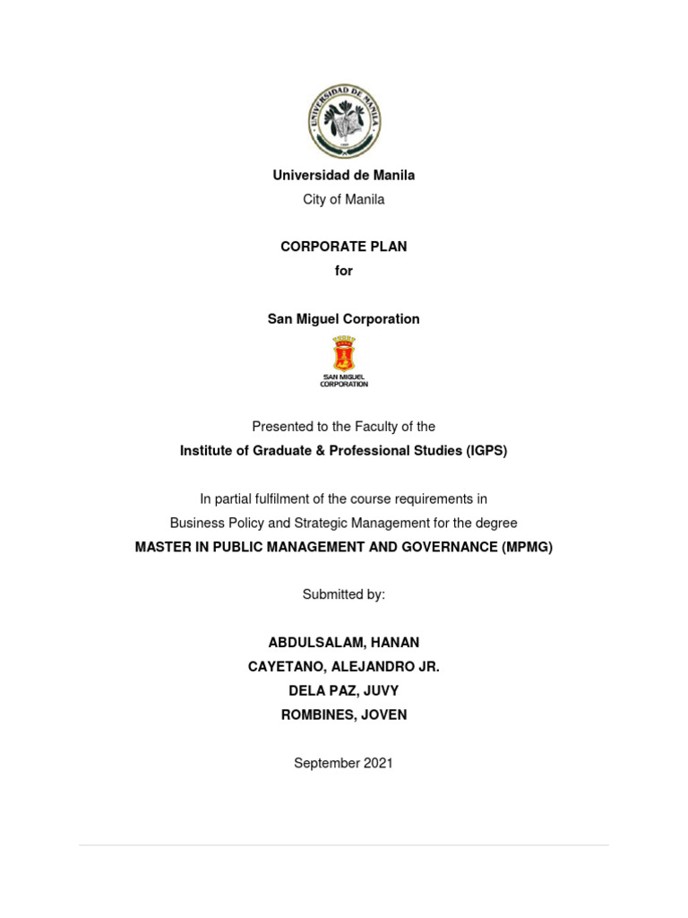 6 CORPLAN MPMG2 G3 San Miguel PDF | PDF | Cost Of Living | San Miguel ...