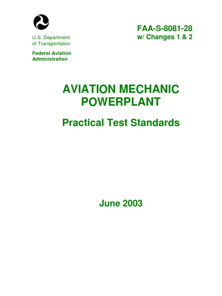 FAA-test Standards Powerplant | PDF