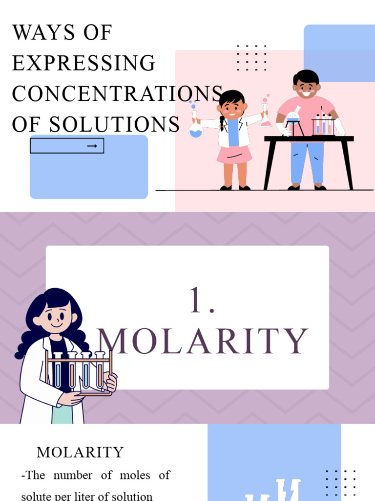 Ways of Expressing Concentrations of Solutions | PDF | Mole (Unit ...